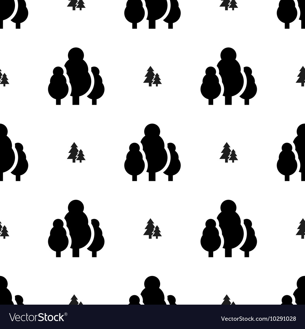 Seamless trees pattern Royalty Free Vector Image