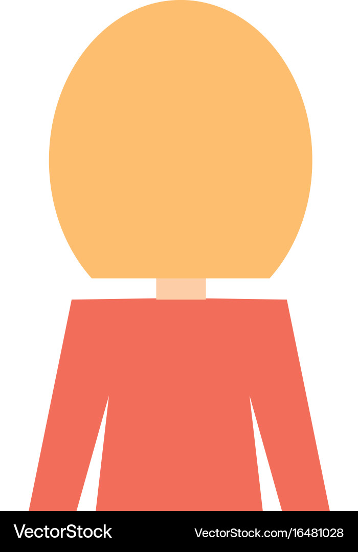 Woman back cartoon Royalty Free Vector Image - VectorStock