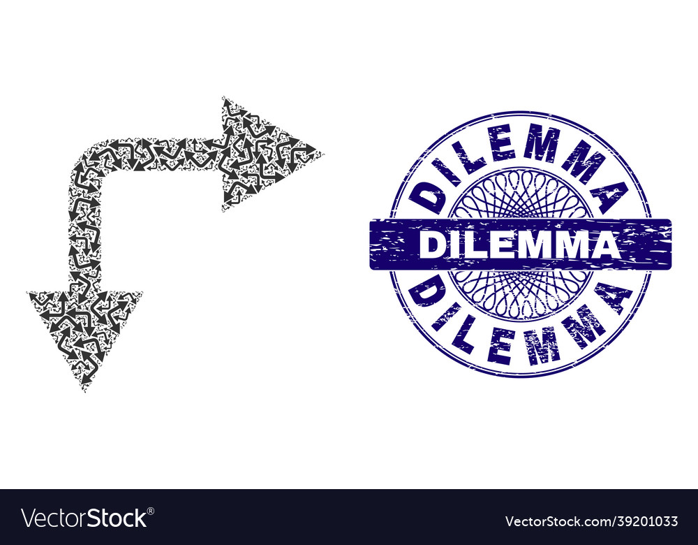 Bifurcation arrow right down recursion mosaic Vector Image Bifurcation arrow right down recursion mosaic Vector Image