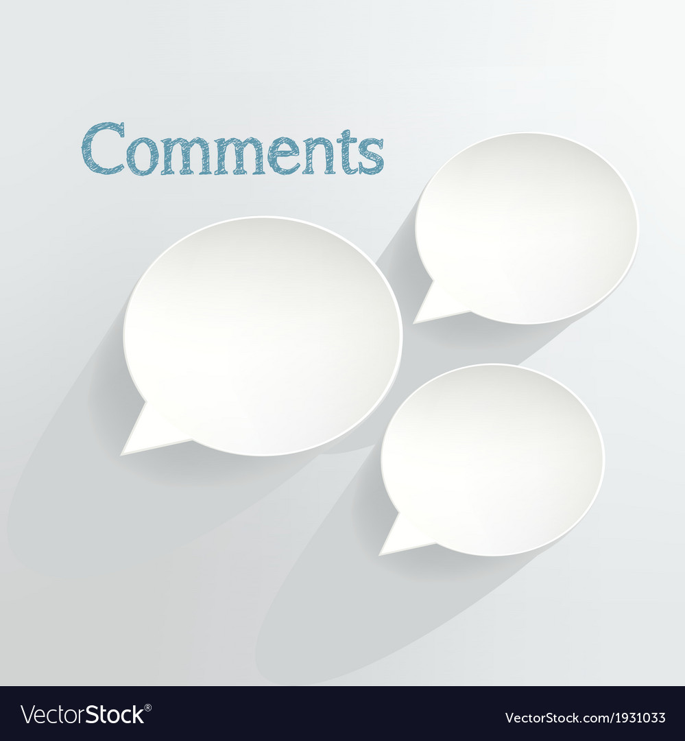 Comments Royalty Free Vector Image - VectorStock