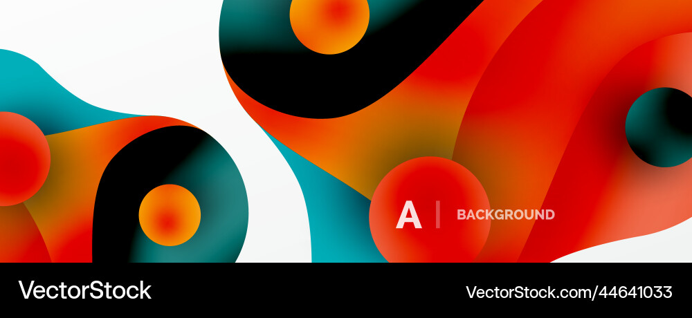 Flowing geometric shapes minimalist abstract Vector Image