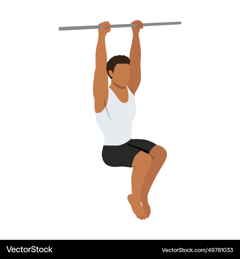 Man dong the tuck l hang exercise Royalty Free Vector Image