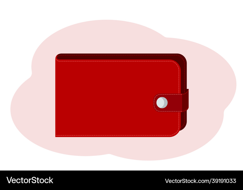 Modern wallet closed on button Royalty Free Vector Image