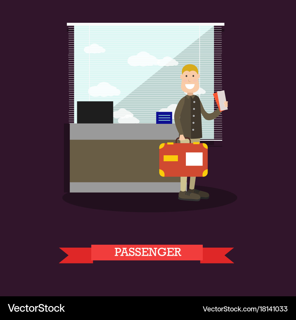 Passenger at the airport Royalty Free Vector Image