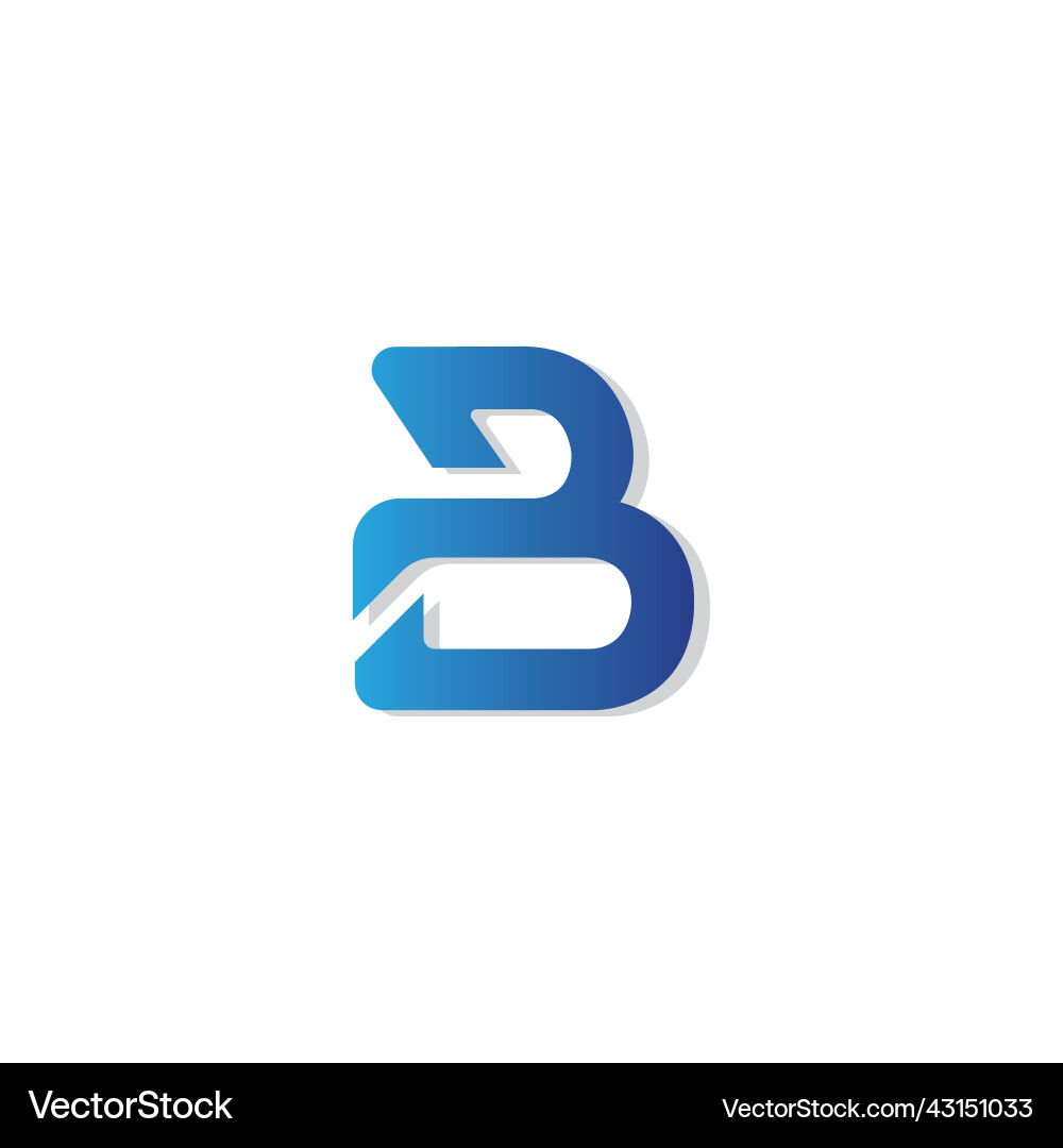 Premium logo symbol letter b Royalty Free Vector Image