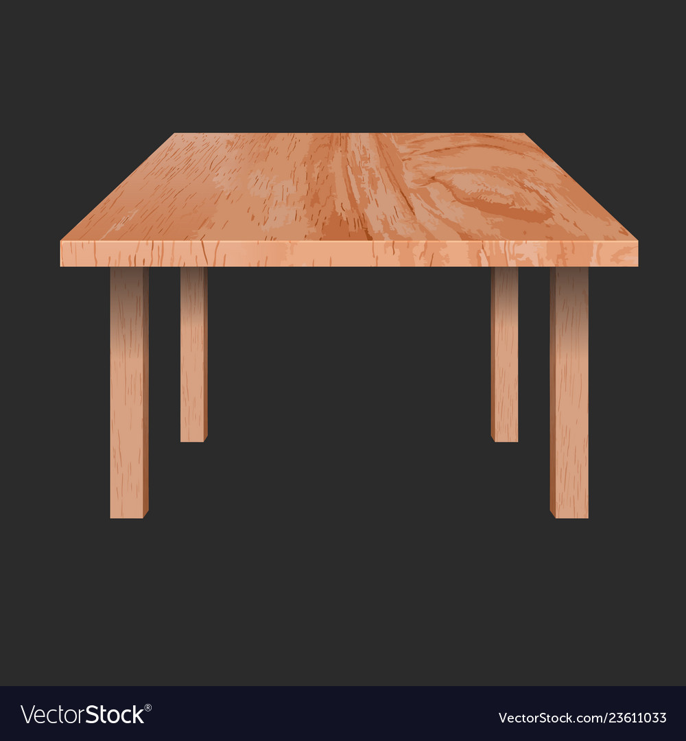 Rectangular shaped table Royalty Free Vector Image