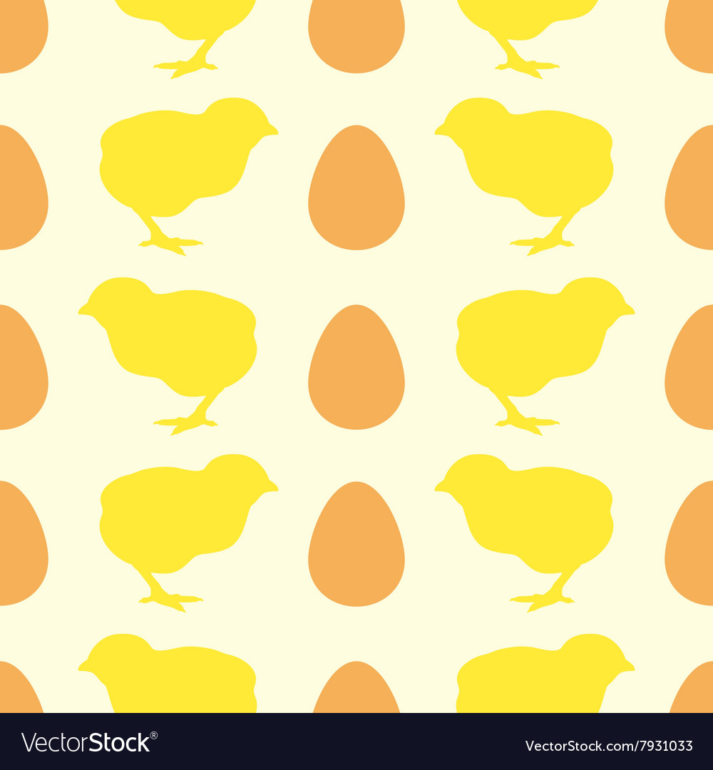 Seamless pattern with chick Royalty Free Vector Image