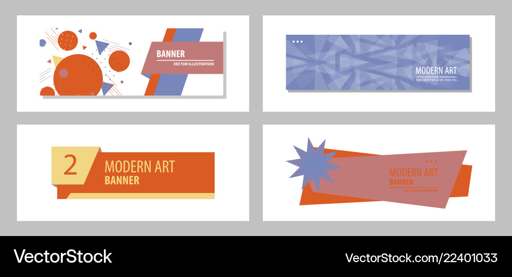 Set of design banner background Royalty Free Vector Image