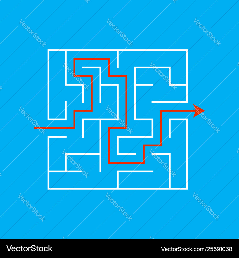 Abstract labyrinth game for kids puzzle Royalty Free Vector
