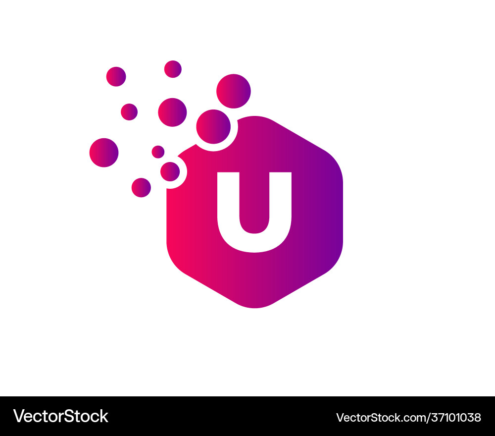 Abstract u letter logo letter u logo design Vector Image