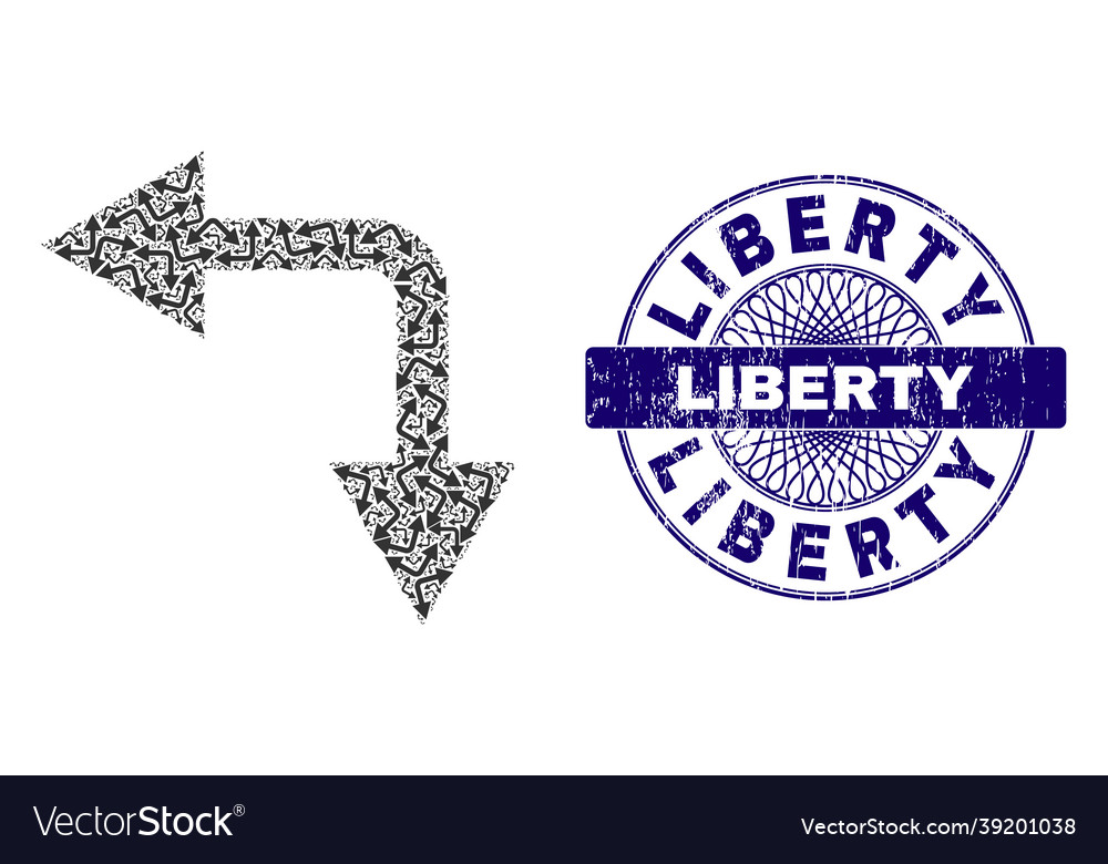 Bifurcation arrow left down recursion mosaic Vector Image Bifurcation arrow left down recursion mosaic Vector Image
