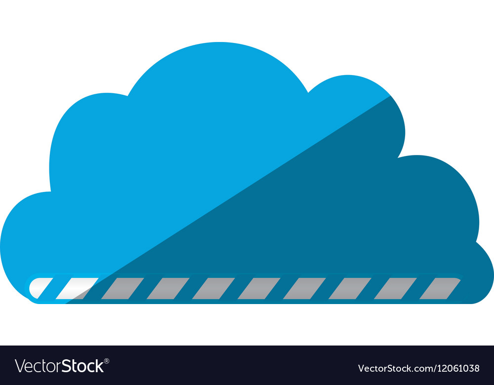 Cartoon cloud load file data Royalty Free Vector Image