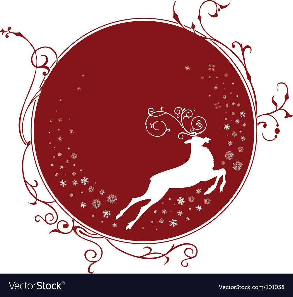 Christmas deer Royalty Free Vector Image - VectorStock