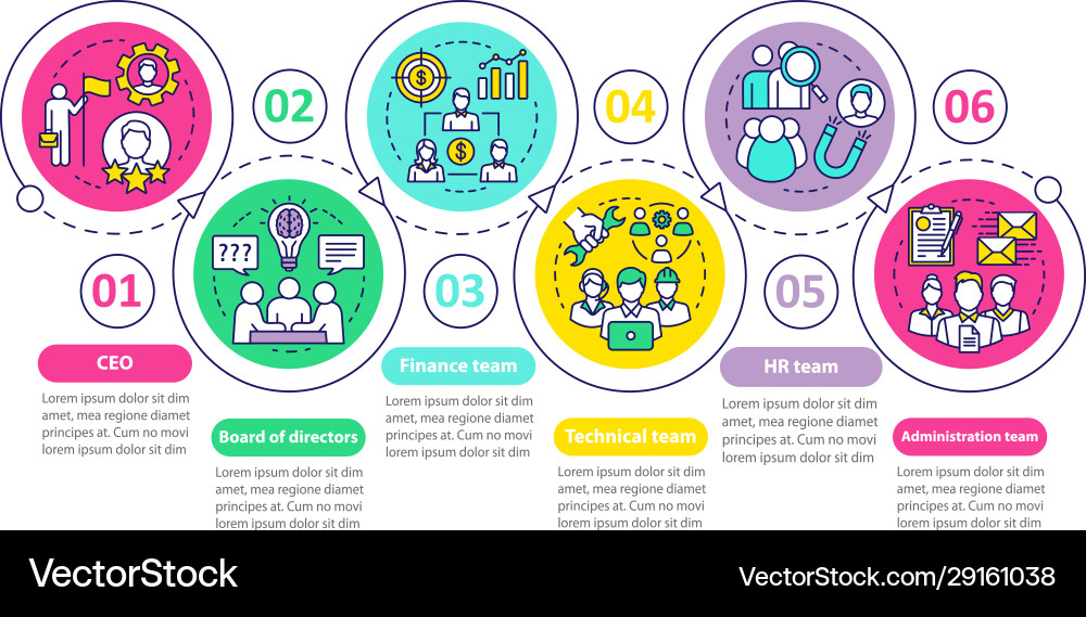 Company staff infographic template ceo board Vector Image