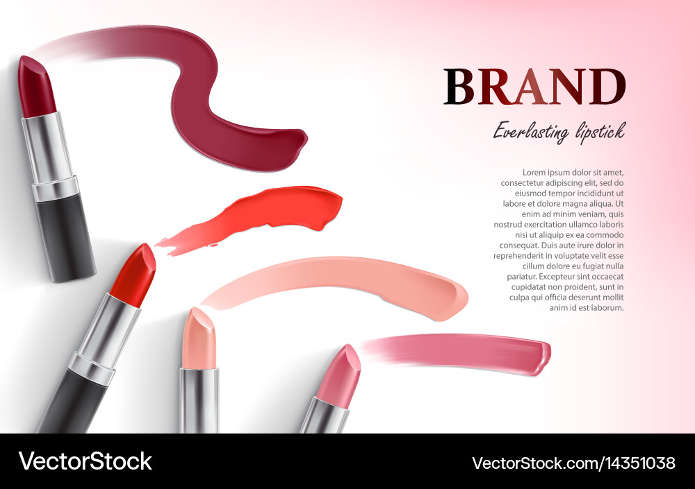 Design of lipstick packing Royalty Free Vector Image