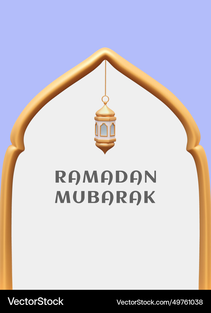 Festive frame for ramadan kareem color Royalty Free Vector