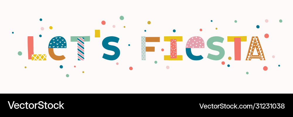 Fiesta banner and poster concept design Royalty Free Vector