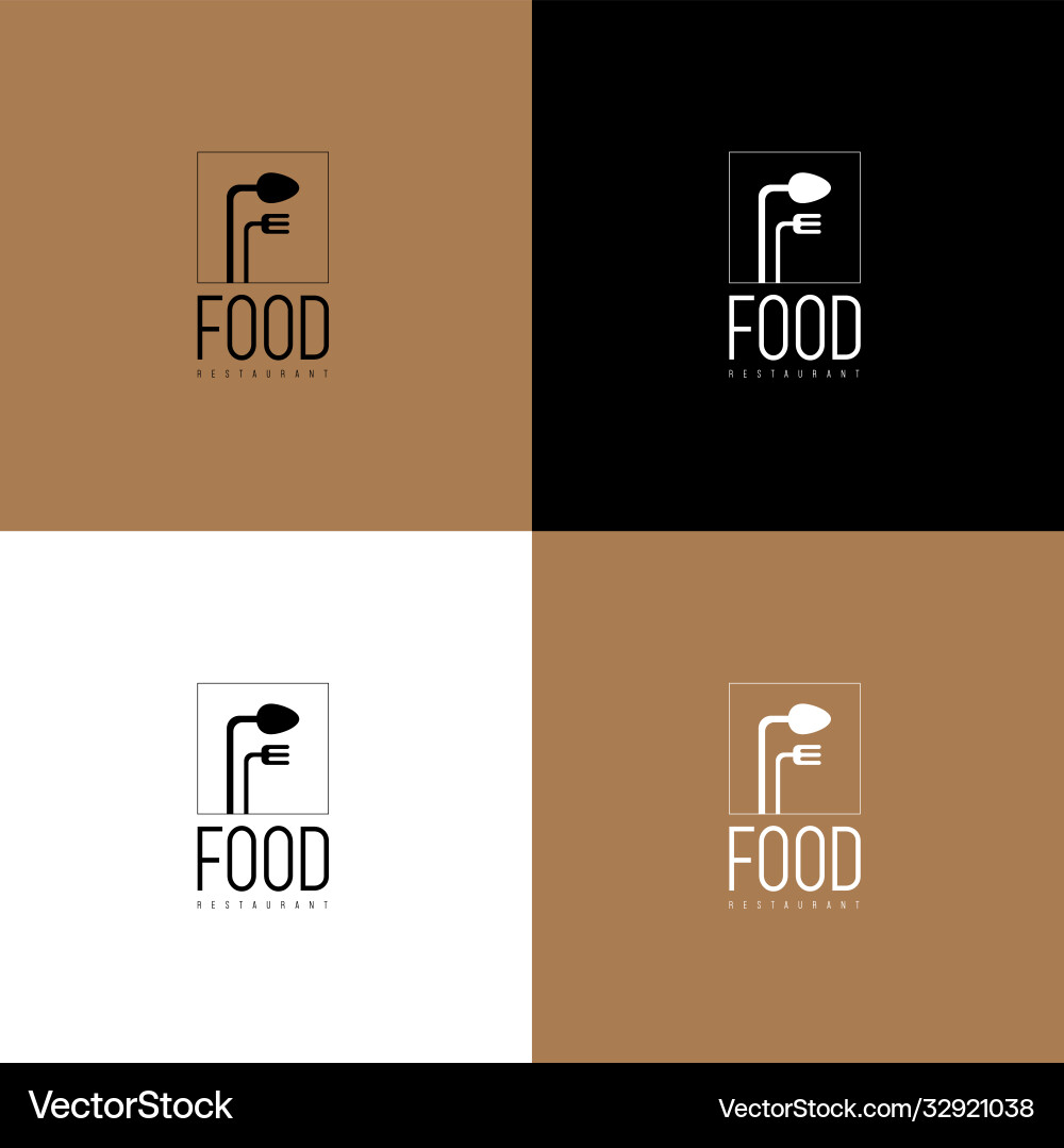 Foods logo design restaurant Royalty Free Vector Image