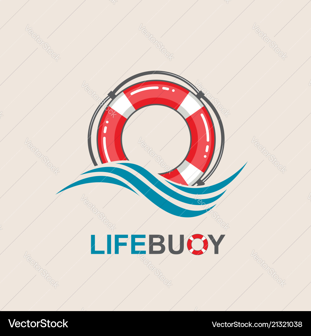 Lifebuoy design element Royalty Free Vector Image