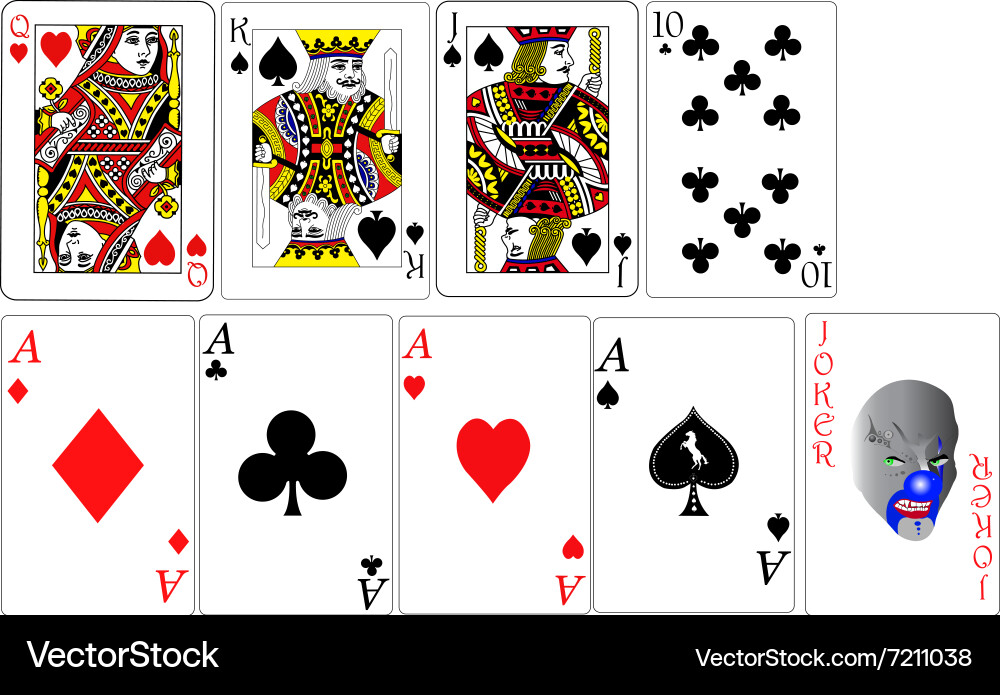 Set of playing cards vs Royalty Free Vector Image
