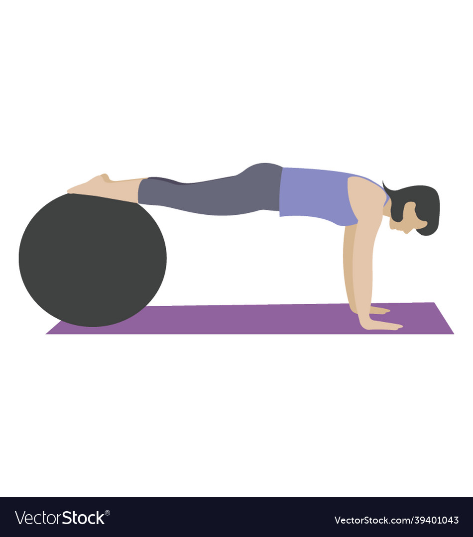 Ball exercise Royalty Free Vector Image - VectorStock