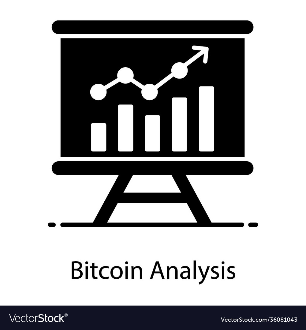 Bitcoin analysis Royalty Free Vector Image - VectorStock