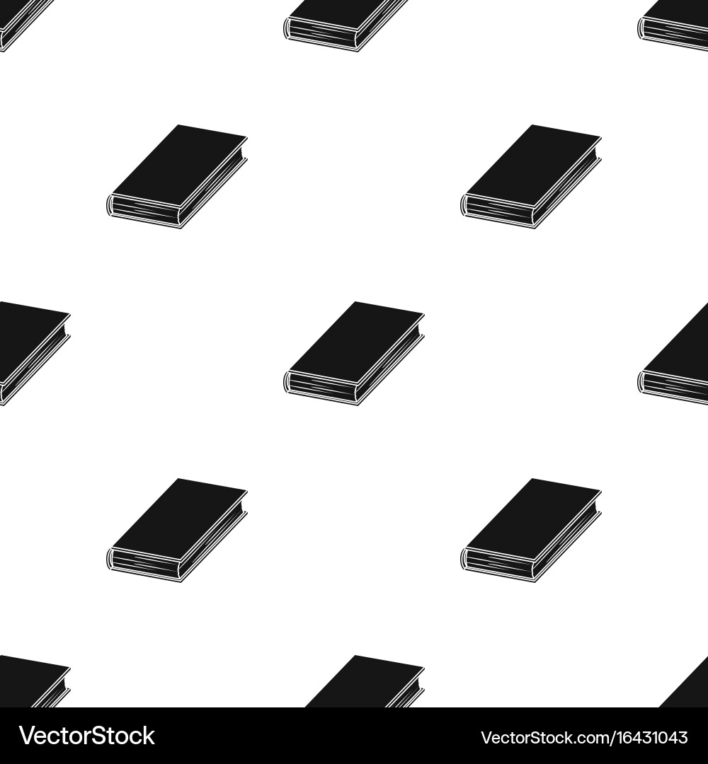 Black book icon in style isolated on white Vector Image