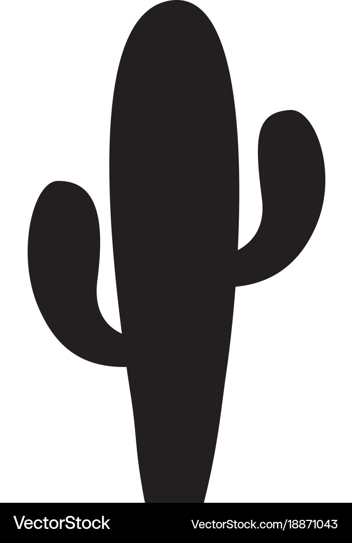 Cactus plant desert succulent botanical Royalty Free Vector