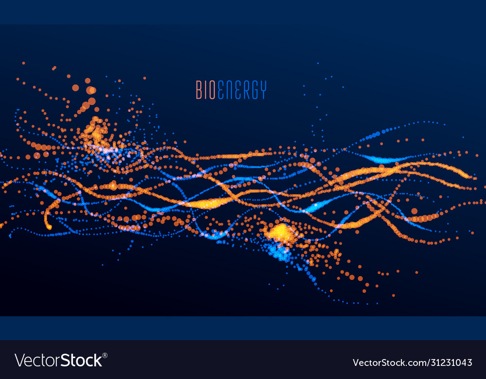 Dots Particles Flowing Array Abstract Background Vector Image