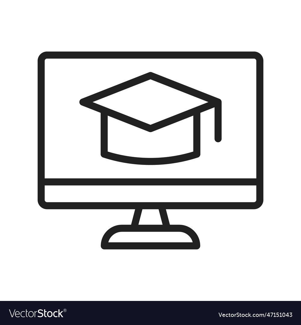 Elearning icon image Royalty Free Vector Image