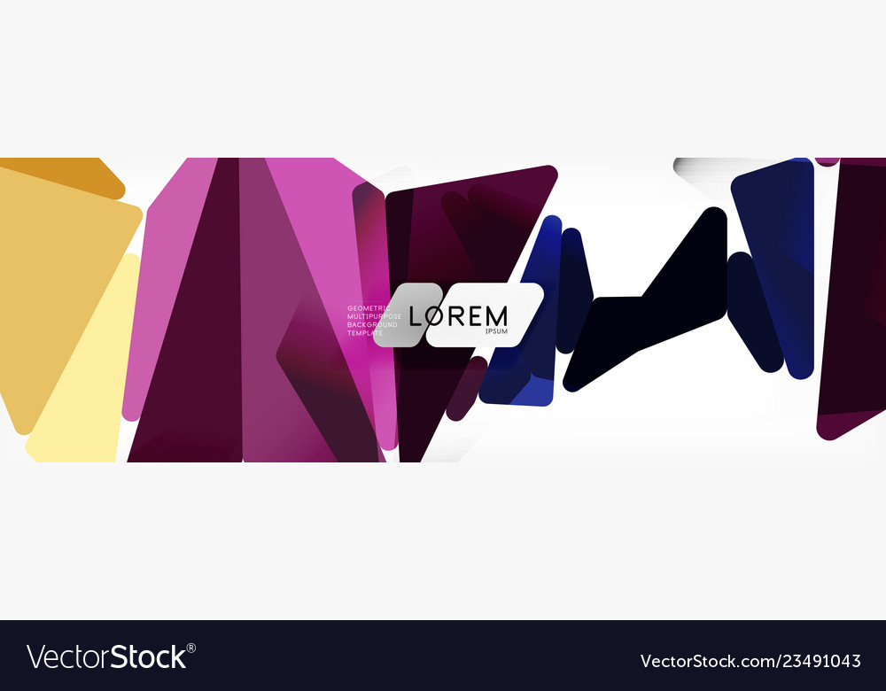 Mosaic Triangular Low Poly Style Abstract Vector Image