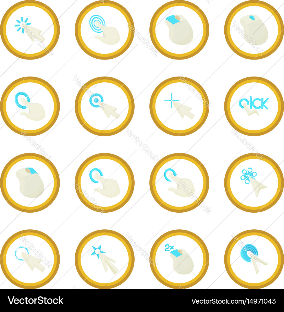 Mouse pointer icon circle Royalty Free Vector Image
