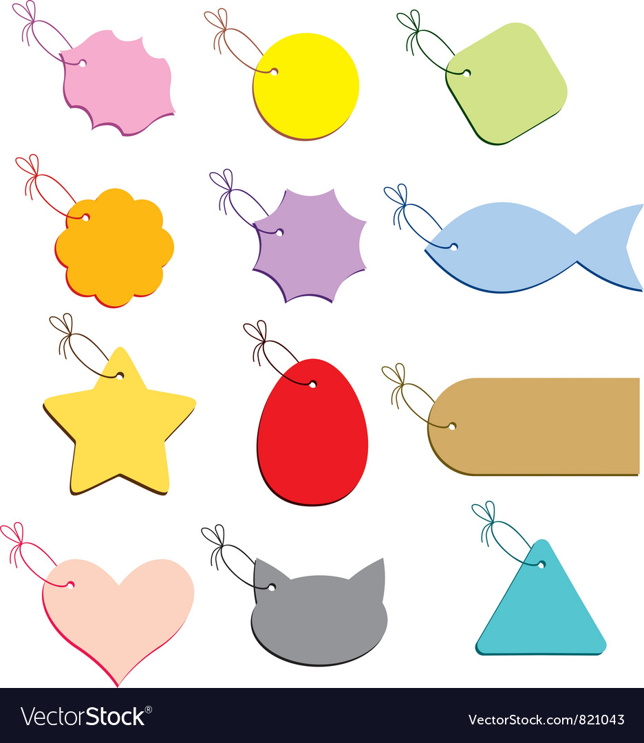 Multicolored labels on a string Royalty Free Vector Image