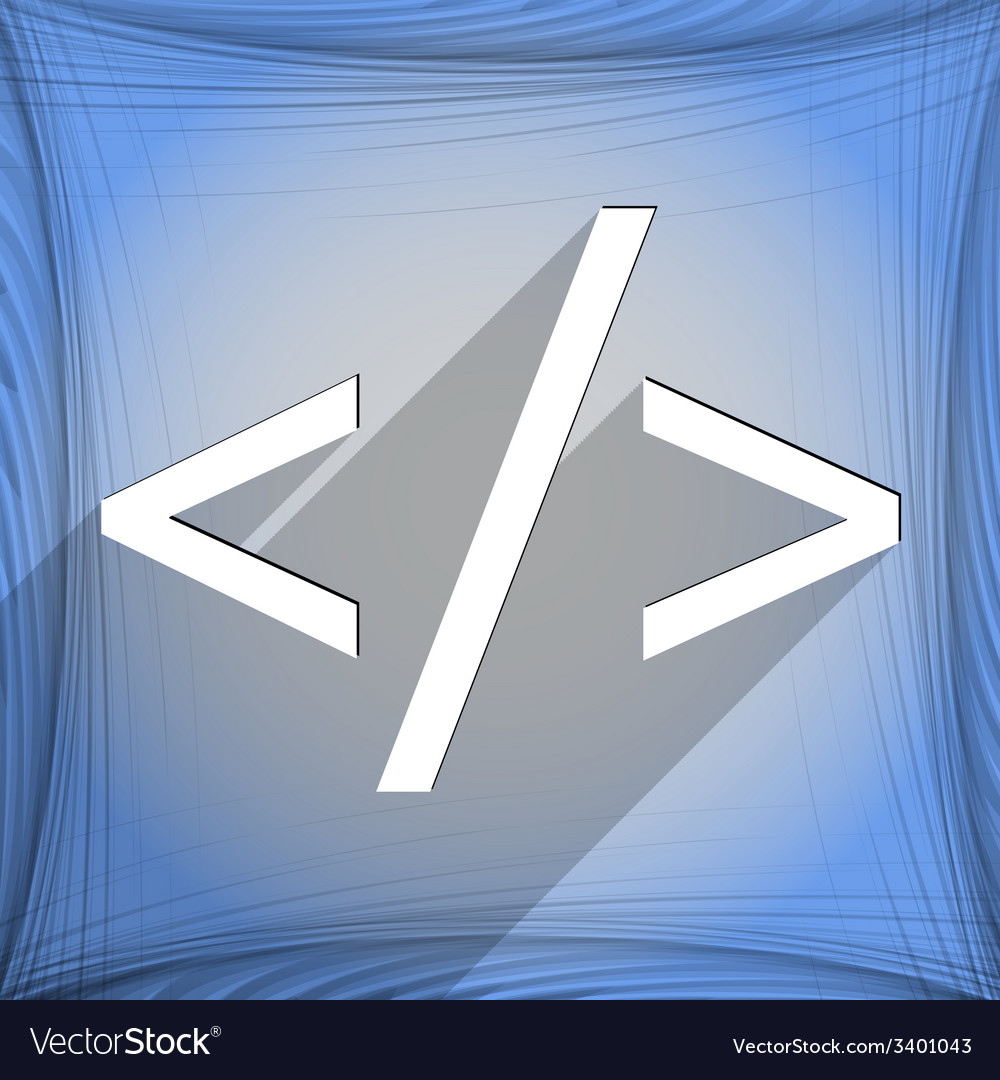 Programming code icon symbol flat modern web Vector Image Programming code icon symbol flat modern web Vector Image