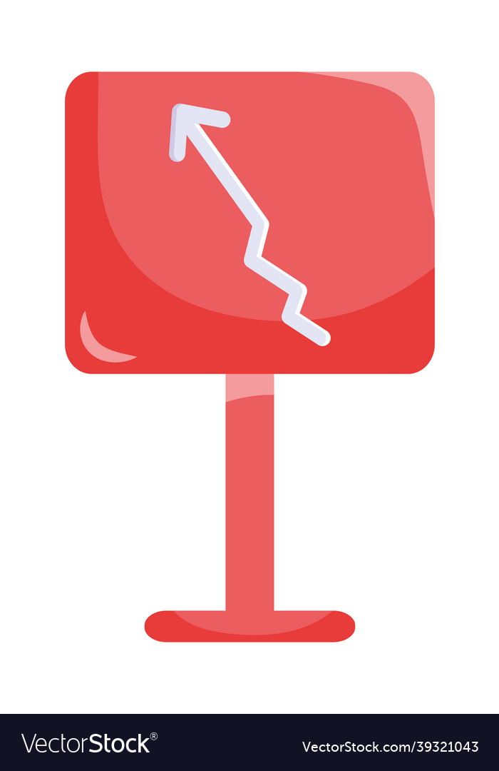 Red presentation board Royalty Free Vector Image