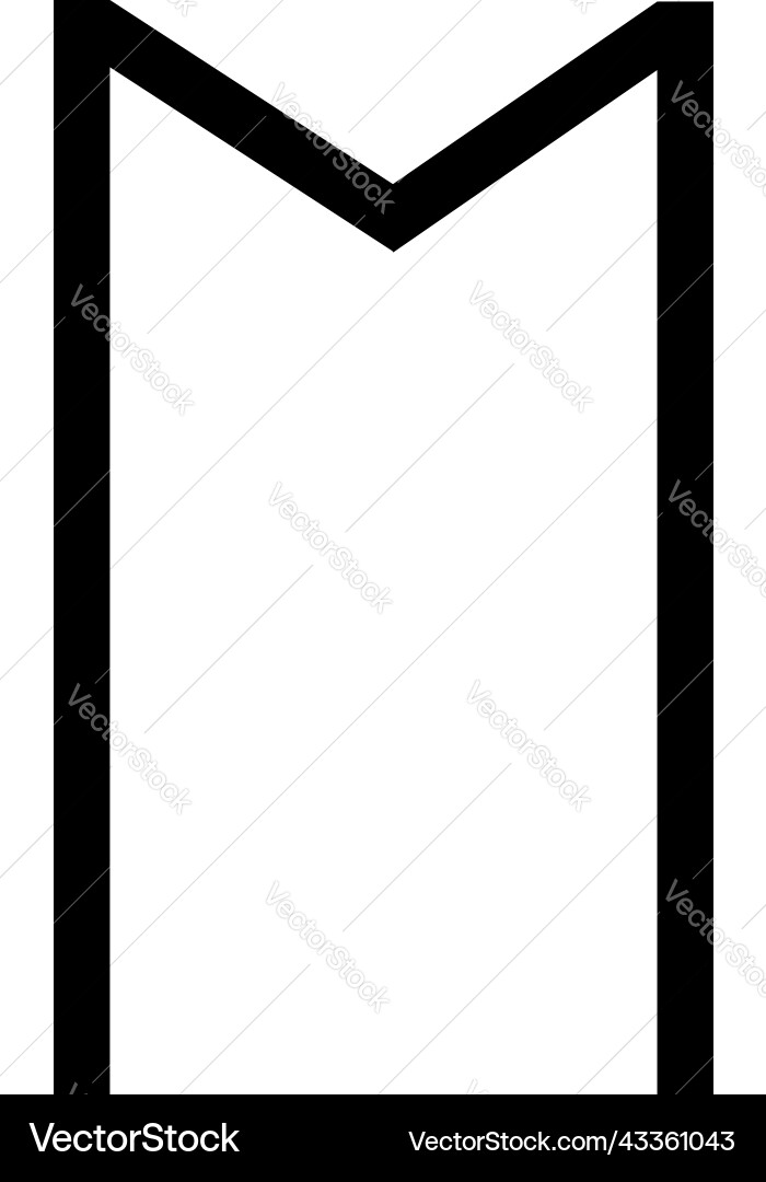 Runic scandinavian celtic alphabet letter m Vector Image