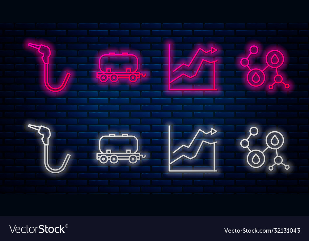 Set line oil railway cistern oil price increase Vector Image Set line oil railway cistern oil price increase Vector Image