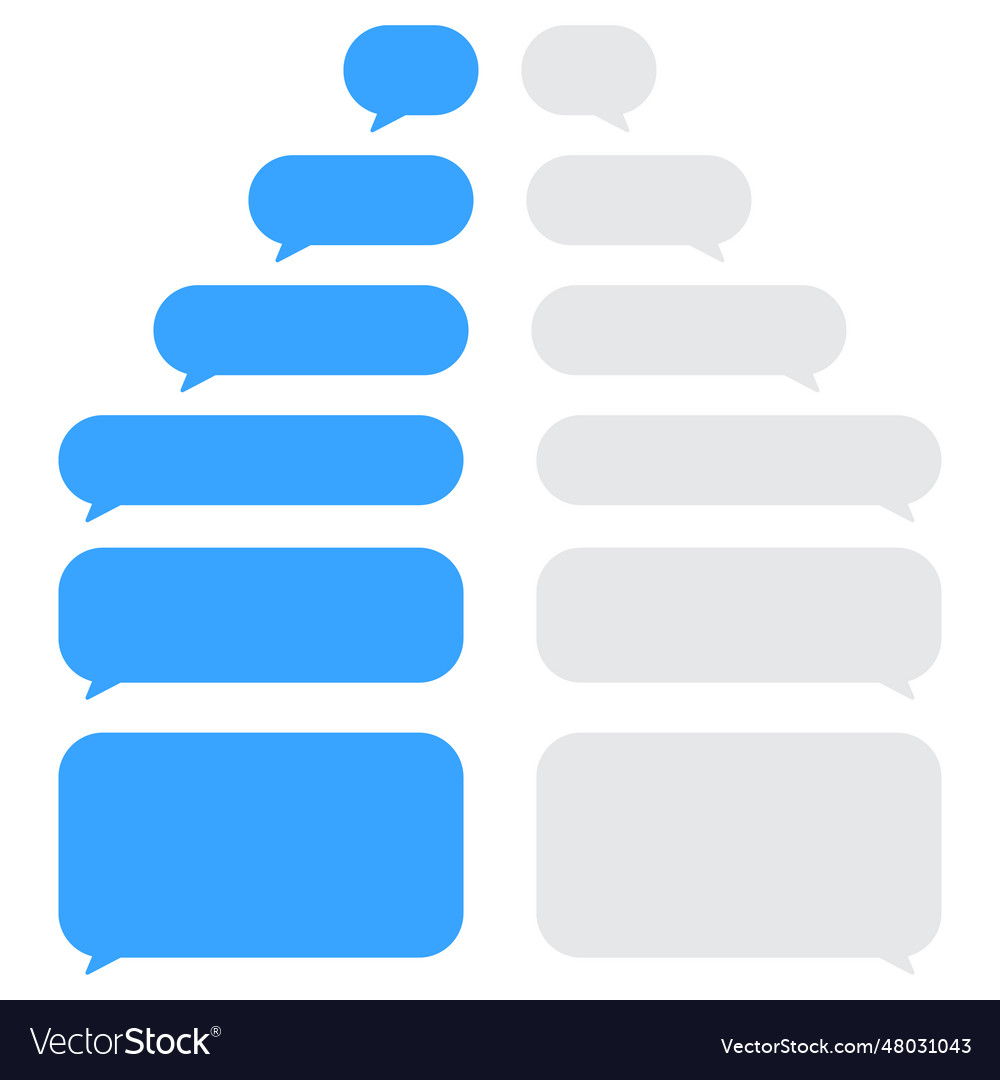 Set of chat speech bubbles chat speech bubbles in Vector Image Set of chat speech bubbles chat speech bubbles in Vector Image
