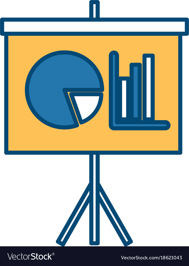 Statistics presentation board Royalty Free Vector Image