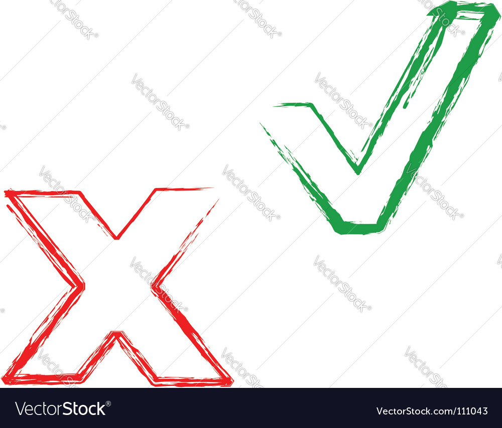 Validate and declined symbols Royalty Free Vector Image Validate and declined symbols Royalty Free Vector Image