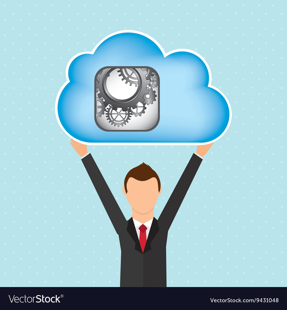 Cloud computing design Royalty Free Vector Image