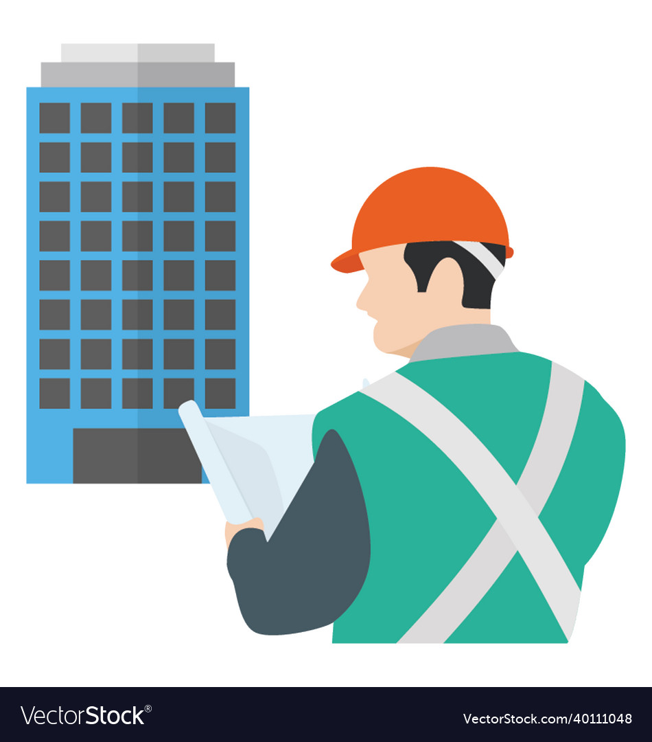 Construction contractor Royalty Free Vector Image