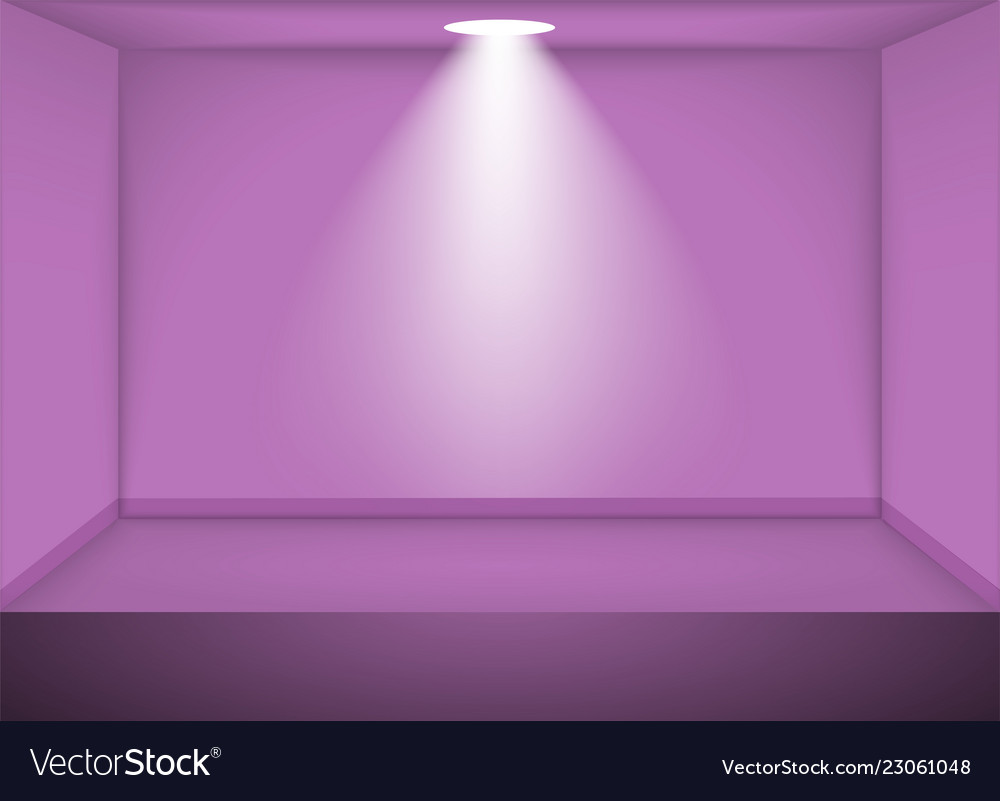 Empty pink room Royalty Free Vector Image - VectorStock