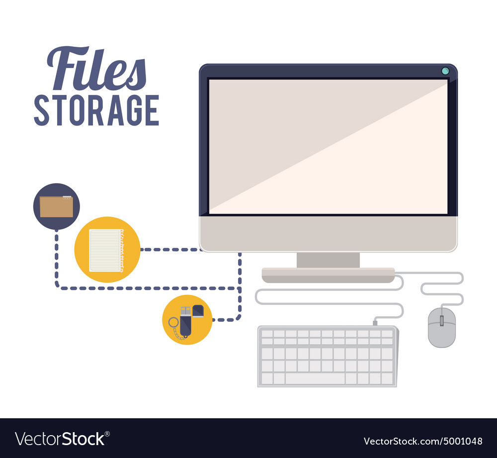 File storage design Royalty Free Vector Image - VectorStock