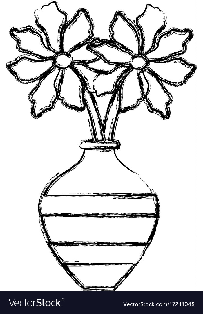 Flowers in vase Royalty Free Vector Image - VectorStock