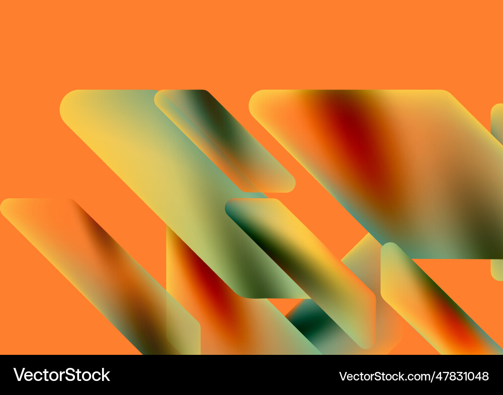 Fluid color dynamic geometric shapes abstract Vector Image