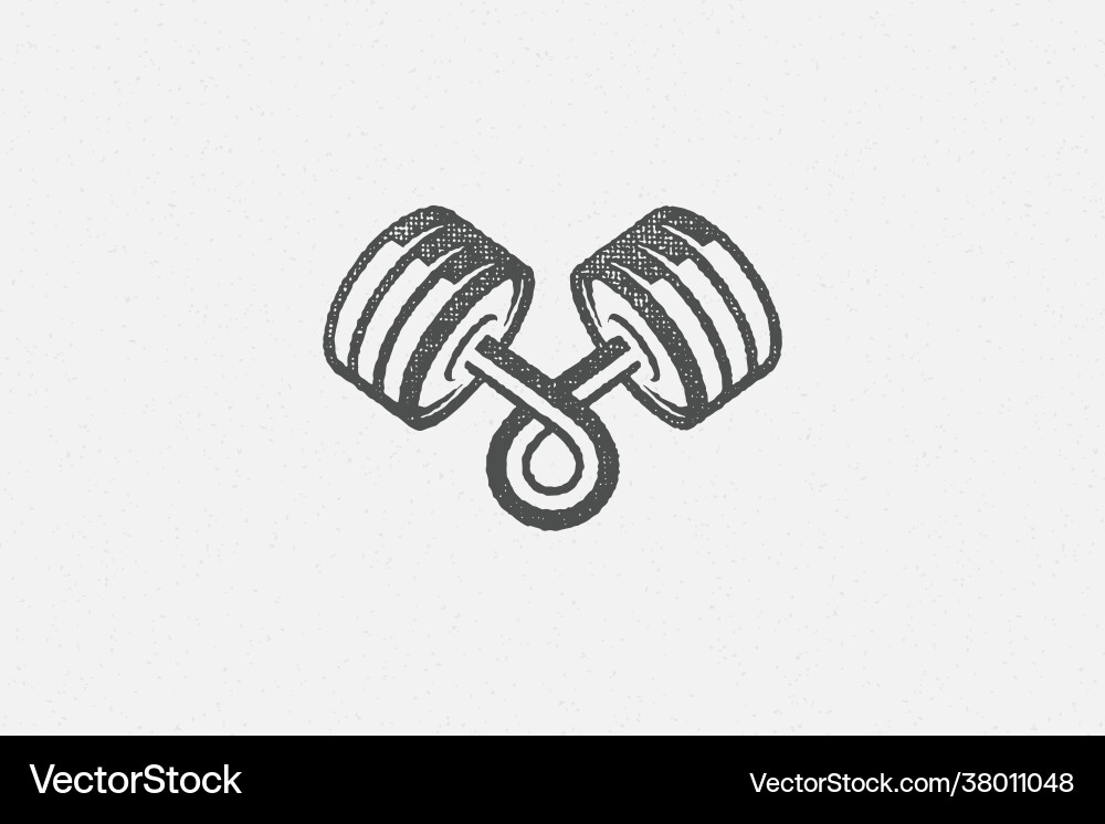 Heavy dumbbell silhouette as symbol Royalty Free Vector