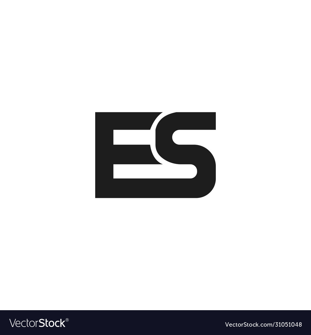 Initial letter es or se logo design template Vector Image