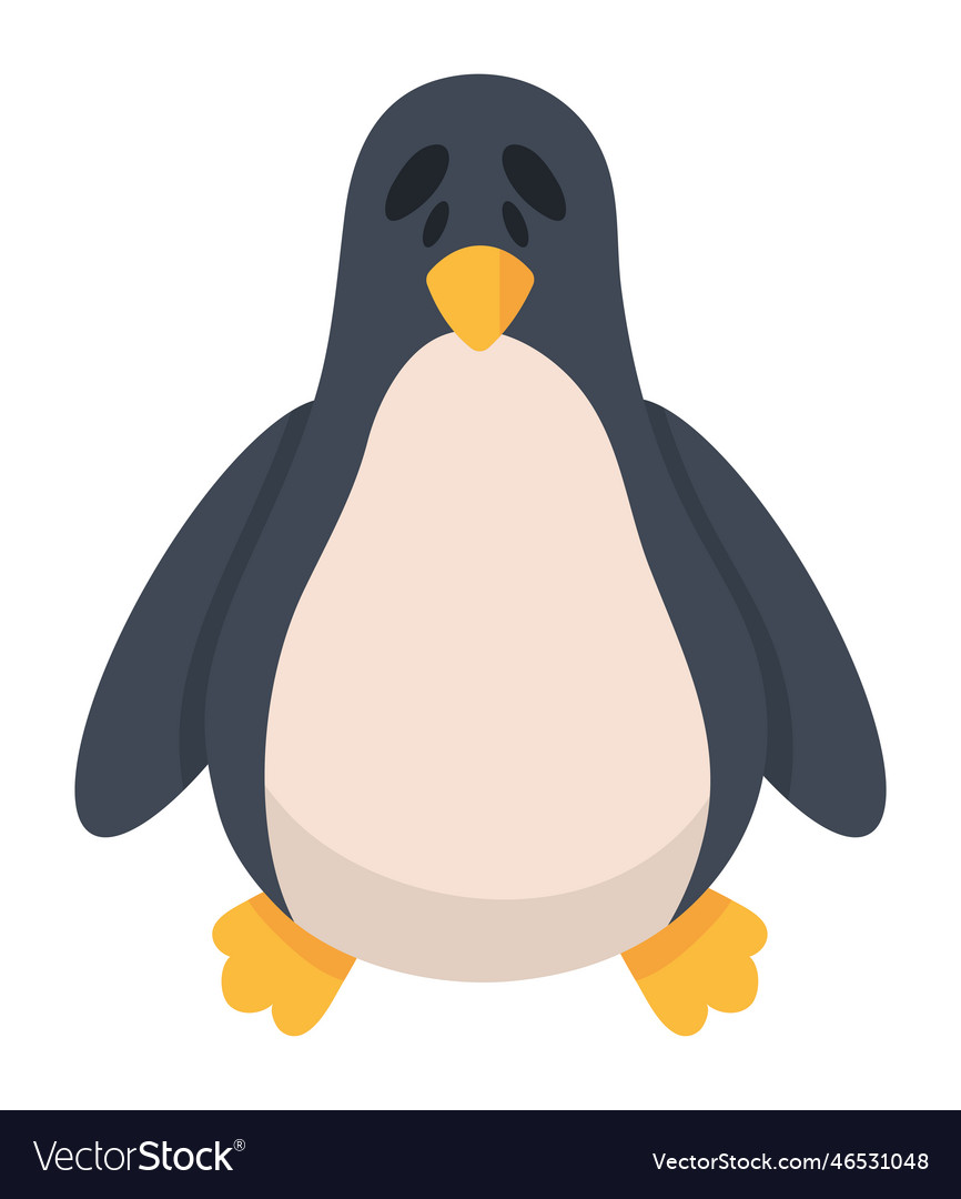 Penguin icon isolated Royalty Free Vector Image