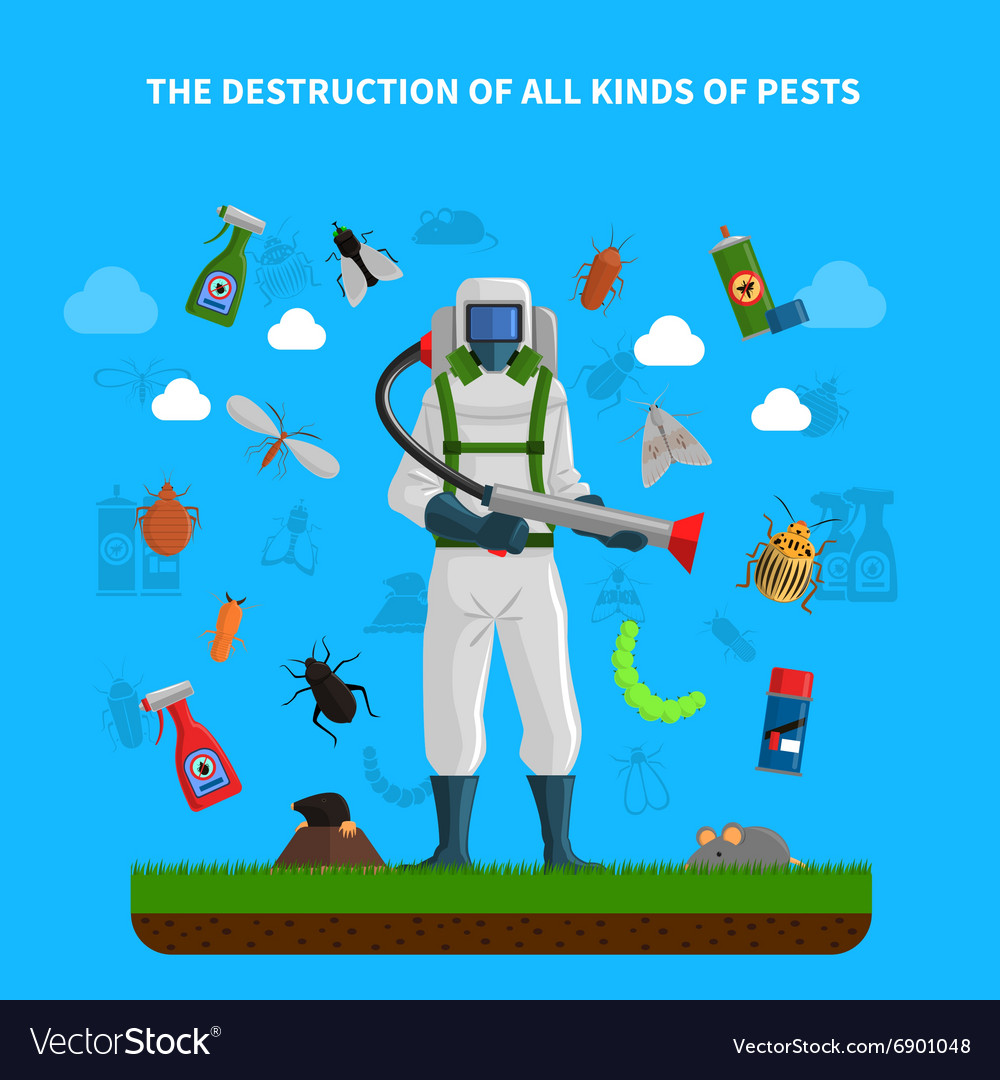 Pest control concept Royalty Free Vector Image